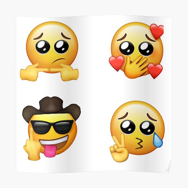"Custom Emoji Sticker pack" Poster by MK-Creations | Redbubble
