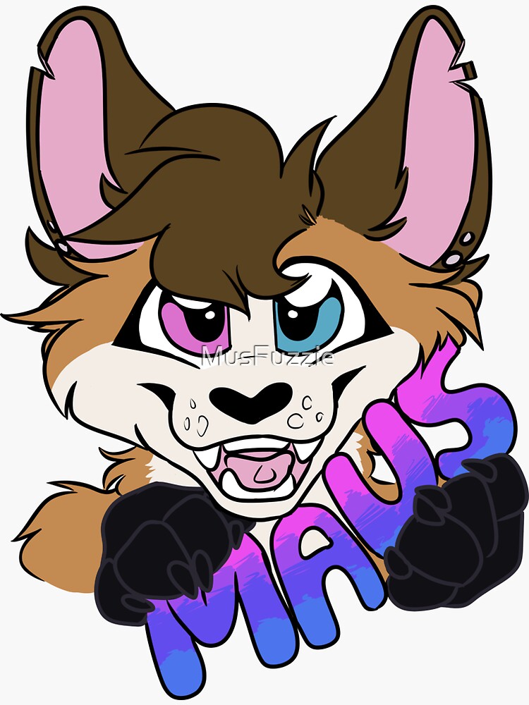 "Maus Cat " Sticker for Sale by MusFuzzie | Redbubble