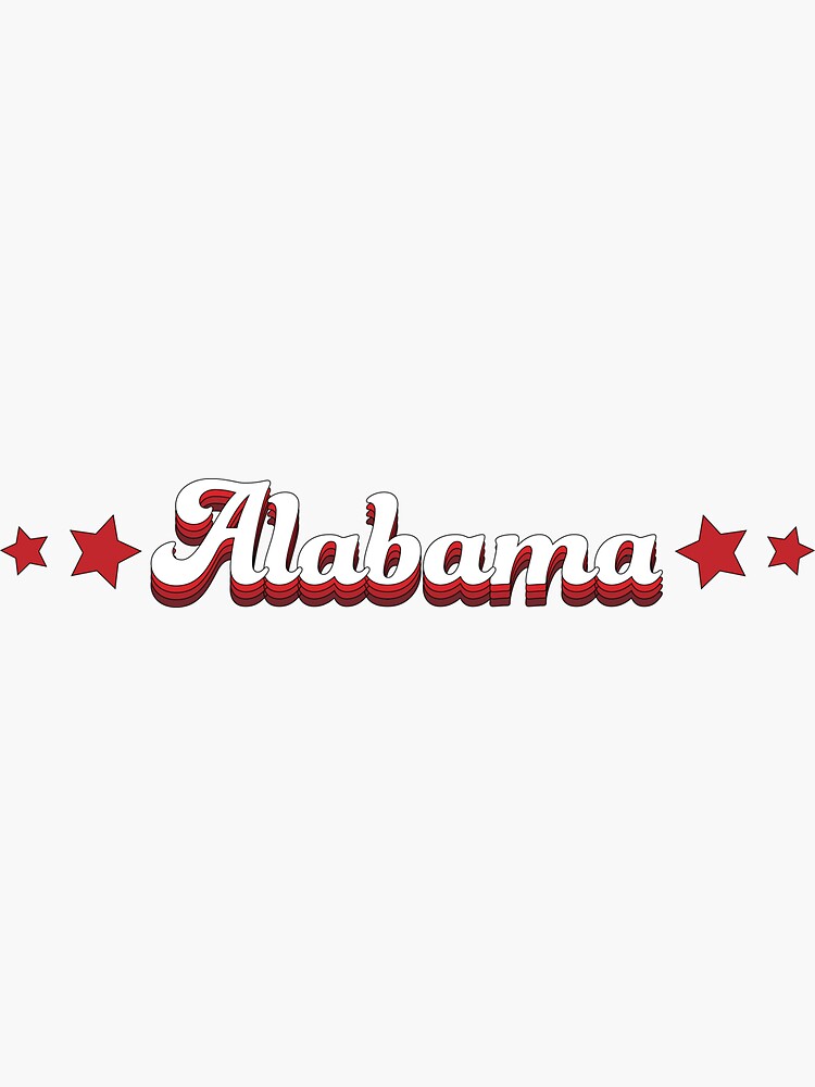 "Alabama Stars" Sticker for Sale by phoebes-designs | Redbubble