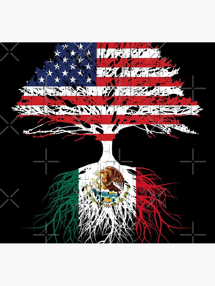 "Mexican Roots, Mexican American, Mexico Grown, Mexico USA Flag, Mexico ...