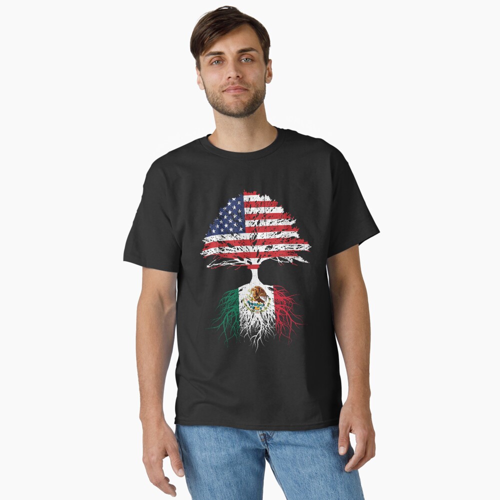 "Mexican Roots, Mexican American, Mexico Grown, Mexico USA Flag, Mexico ...