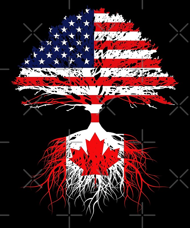 "Canada Canadian Roots, Canada USA Flag, Can Am, Canadian American US ...