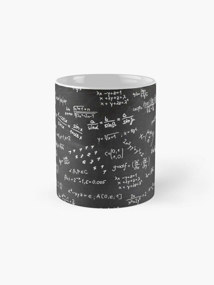 "Blackboard With Numbers Math Formulas Mathematics Equations" Coffee ...
