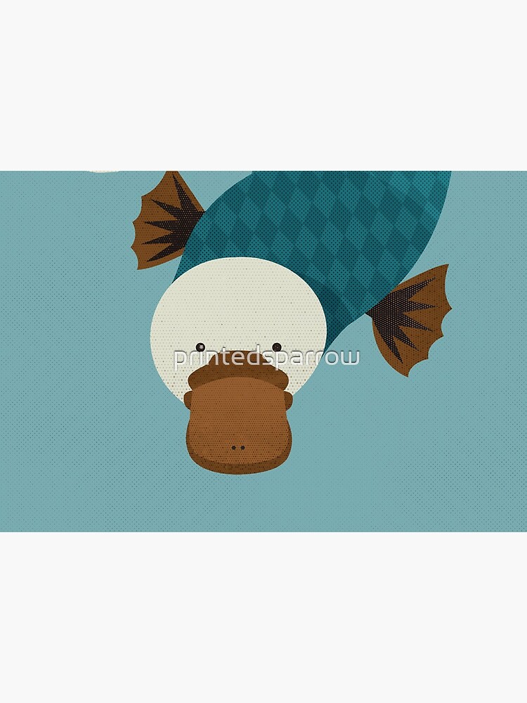 "Retro Platypus" Mask for Sale by printedsparrow | Redbubble