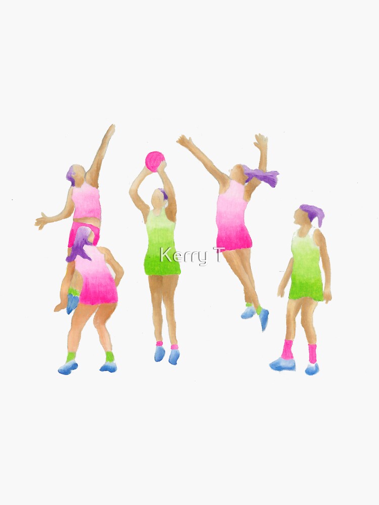 "Netball Team" Sticker for Sale by LoveKolour | Redbubble