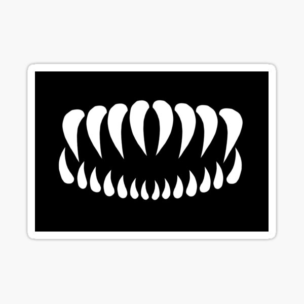 "Monster Teeth Mask" Sticker for Sale by CarcassFracas | Redbubble