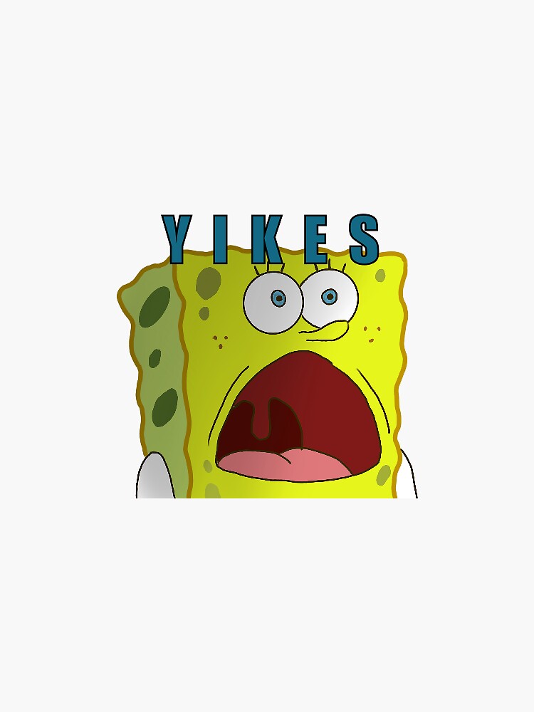 "Spongebob YIKES sticker" Sticker by srkalra | Redbubble