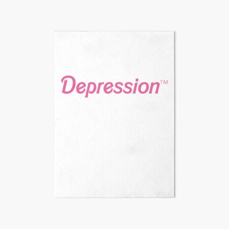 "Depression™ Barbie Font" Art Board Print by astrocyti | Redbubble