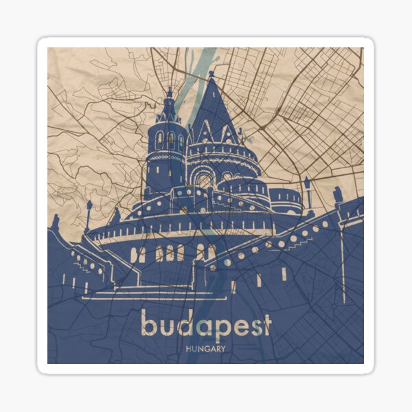 "Map + Silhouette | Budapest" Sticker for Sale by CPTVDesign | Redbubble