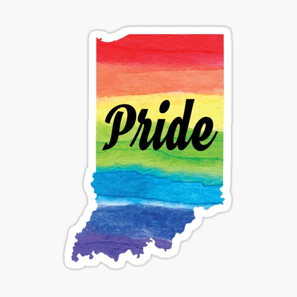 "Gay Pride Flag Indiana LGBT Month Lesbian Bisexual" Sticker for Sale ...