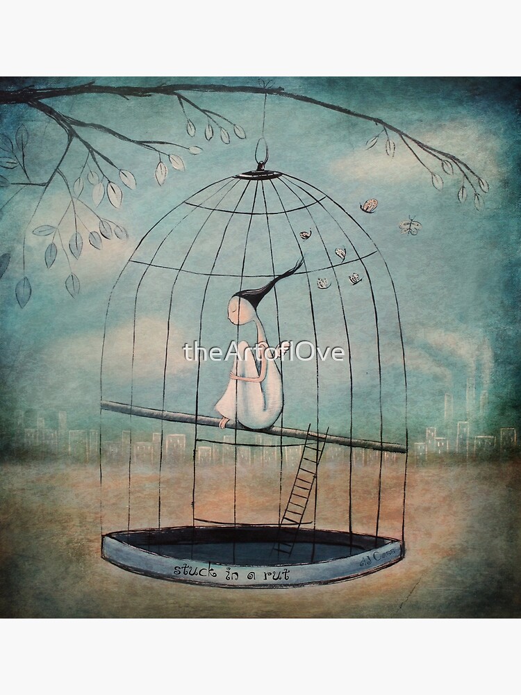 "Stuck in a Rut" Poster for Sale by theArtoflOve | Redbubble