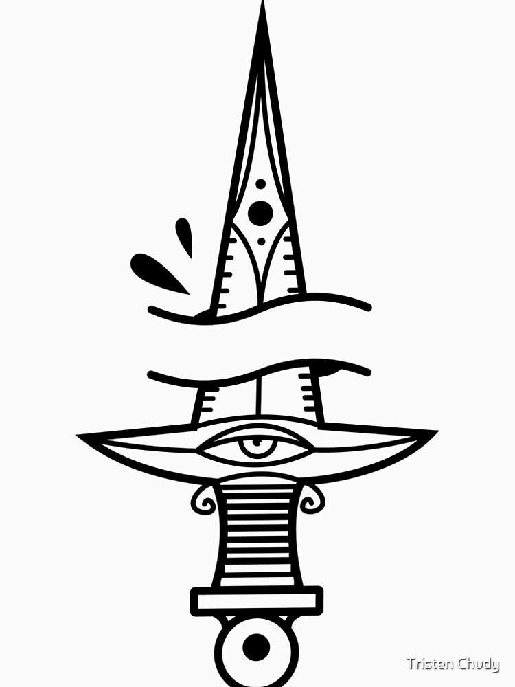 "Eye Dagger Tattoo" Long T-Shirt for Sale by Tristen Chudy | Redbubble