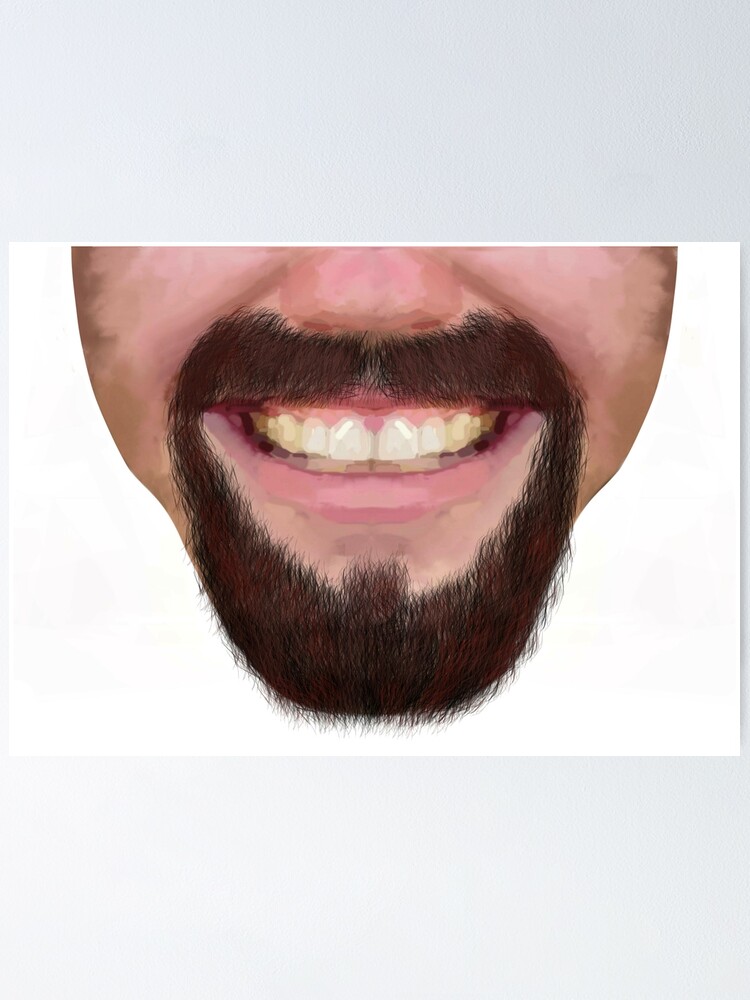 "Goatee Facial Hair Male Novelty Face Mask" Poster by joanstratton ...