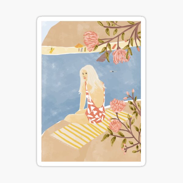 "Summer Hiding" Sticker for Sale by chotnelle | Redbubble