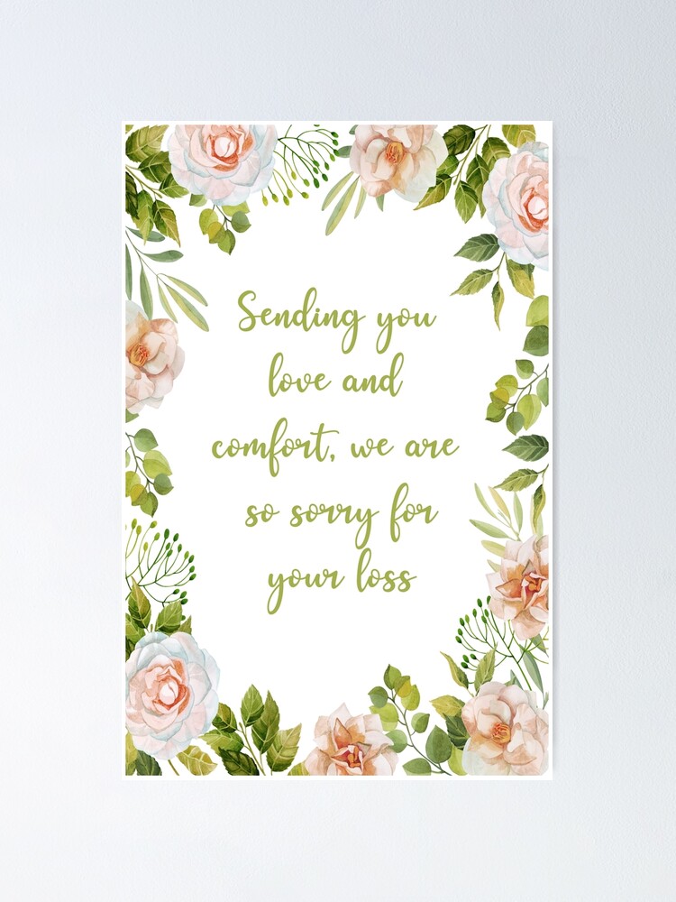 " FLORAL SENDING YOU LOVE AND COMFORT SYMPATHY CARD - BY ARTISTREE ...