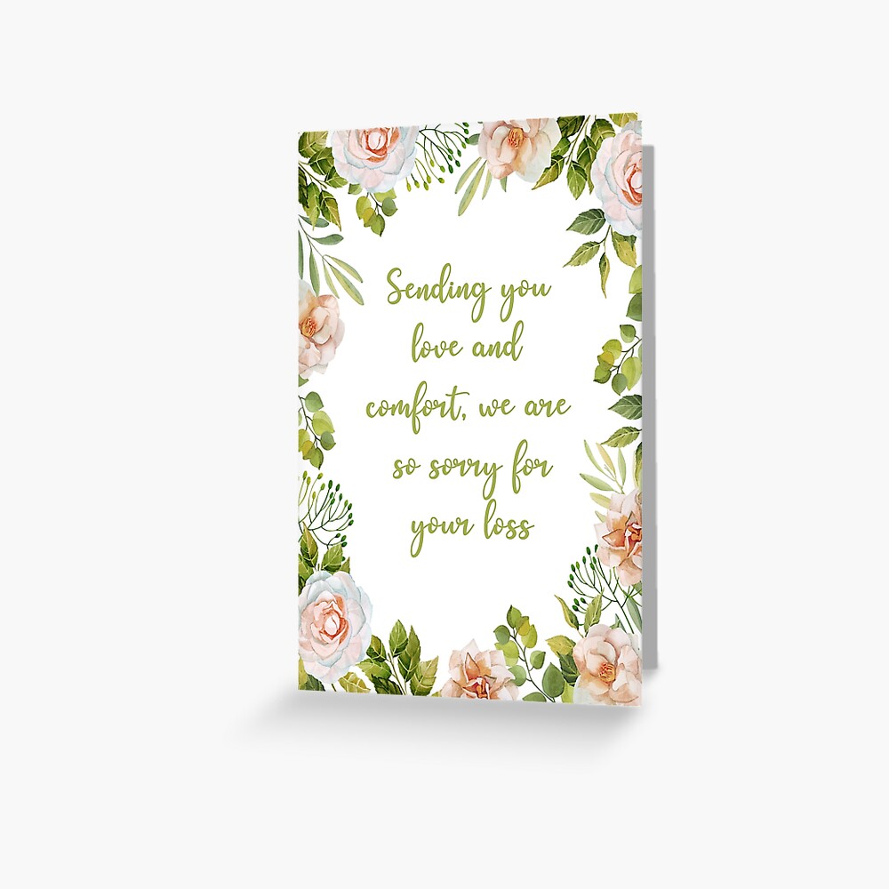 " FLORAL SENDING YOU LOVE AND COMFORT SYMPATHY CARD - BY ARTISTREE ...