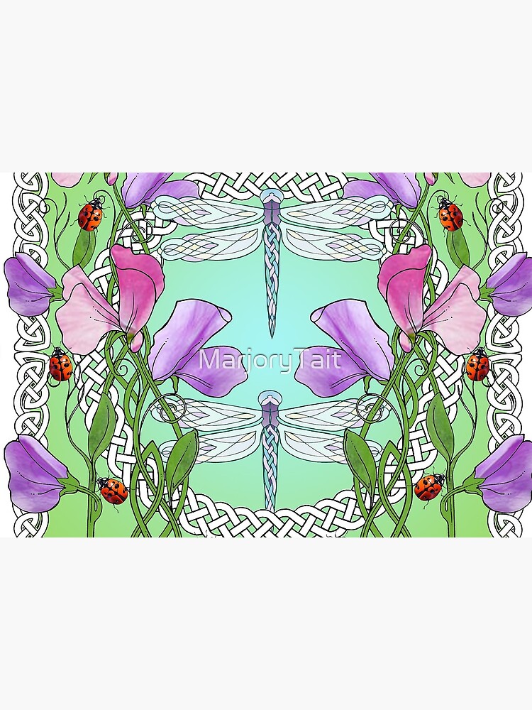 "Sweetpeas and Ladybirds" Mask for Sale by MarjoryTait | Redbubble