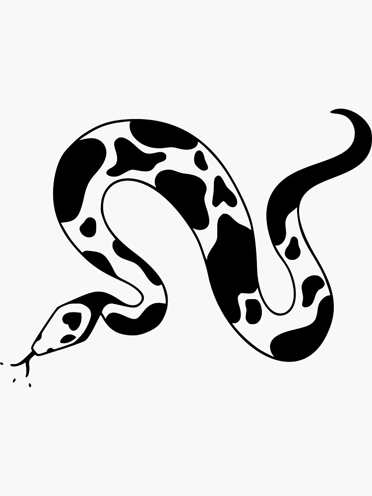 "Minimalistic snake illustration." Sticker by Senpo | Redbubble