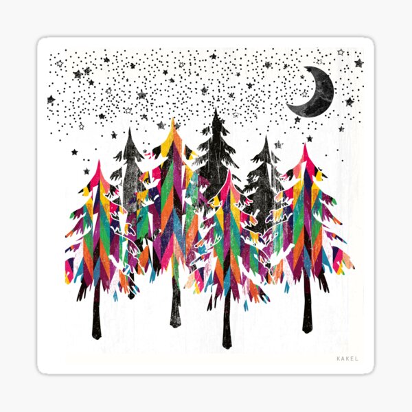 "Black forest" Sticker by Kakel | Redbubble