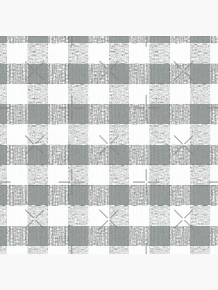 "Neutral Grey gingham fabric pattern" Throw Pillow for Sale by ...