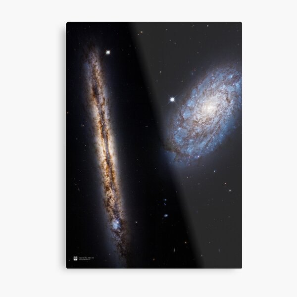 "Hubble Telescope: Galaxies NGC 4302 and NGC 4298 (2017)" Metal Print ...