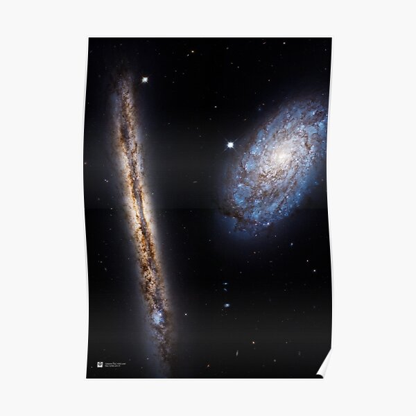"Hubble Telescope: Galaxies NGC 4302 and NGC 4298 (2017)" Poster for ...