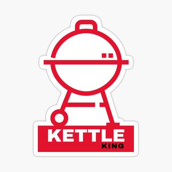 "Red Weber BBQ - Kettle King" Sticker by SaltyPretzelD | Redbubble