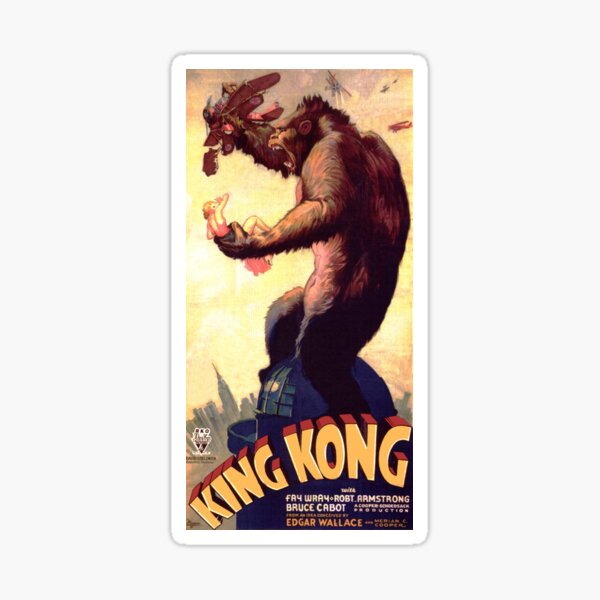 "King Kong" Sticker by robertpartridge | Redbubble