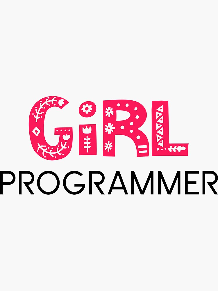 "Girl Programmer Cute Design for Sticker and Shirts Code Like A Girl ...