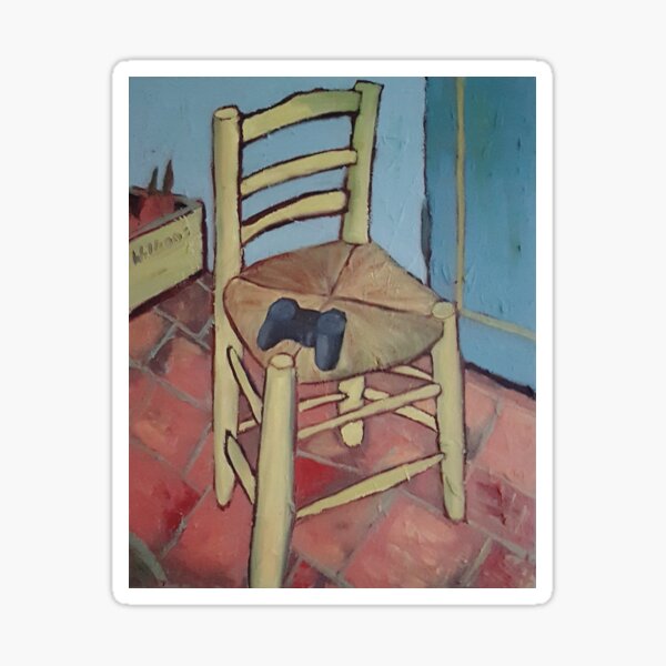 "Vincent Van Gogh's Gaming Chair" Sticker for Sale by WibbleDesign ...
