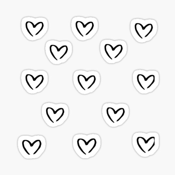 "heart print design " Sticker for Sale by stgjess | Redbubble
