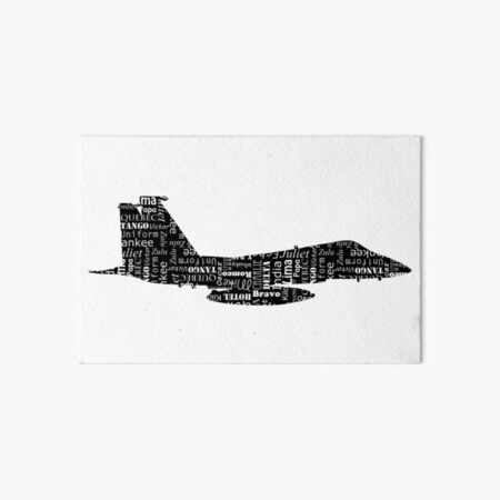 "Pilot Phonetic Alphabet Airforce Fighter Jet Design" Art Board Print ...