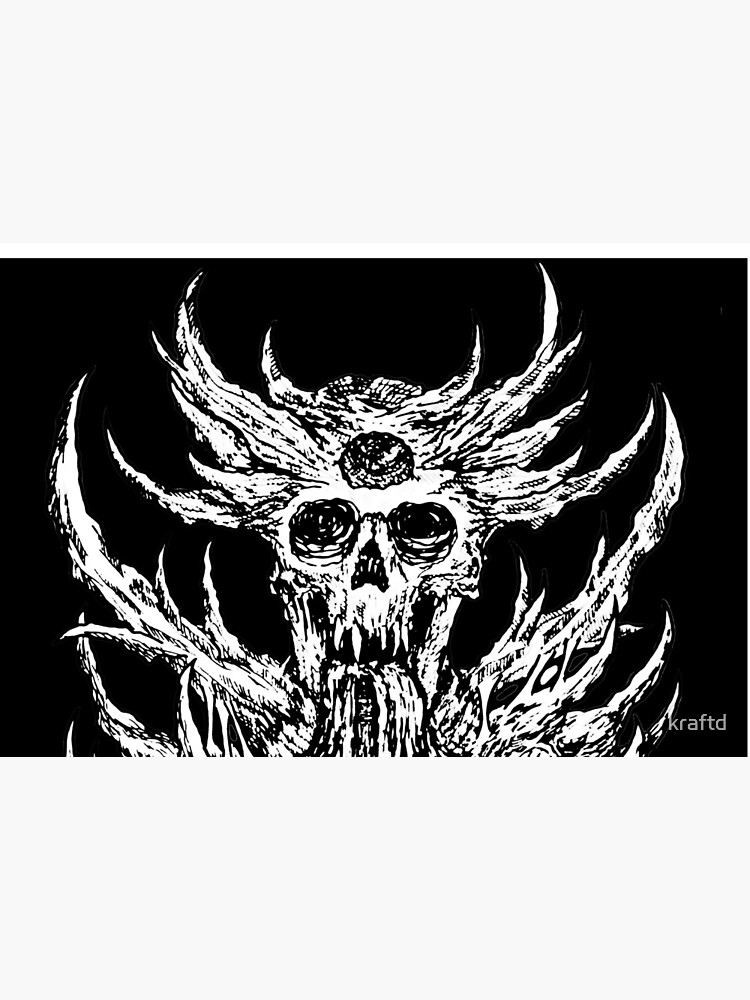 "Brutal Death Skull The Destroyer Metal Horror by KRAFTD" Mask for Sale ...