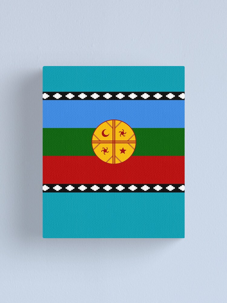 Lienzo «Mapuche, bandera mapuche, pueblos indígenas de Chile, Patagonia ...