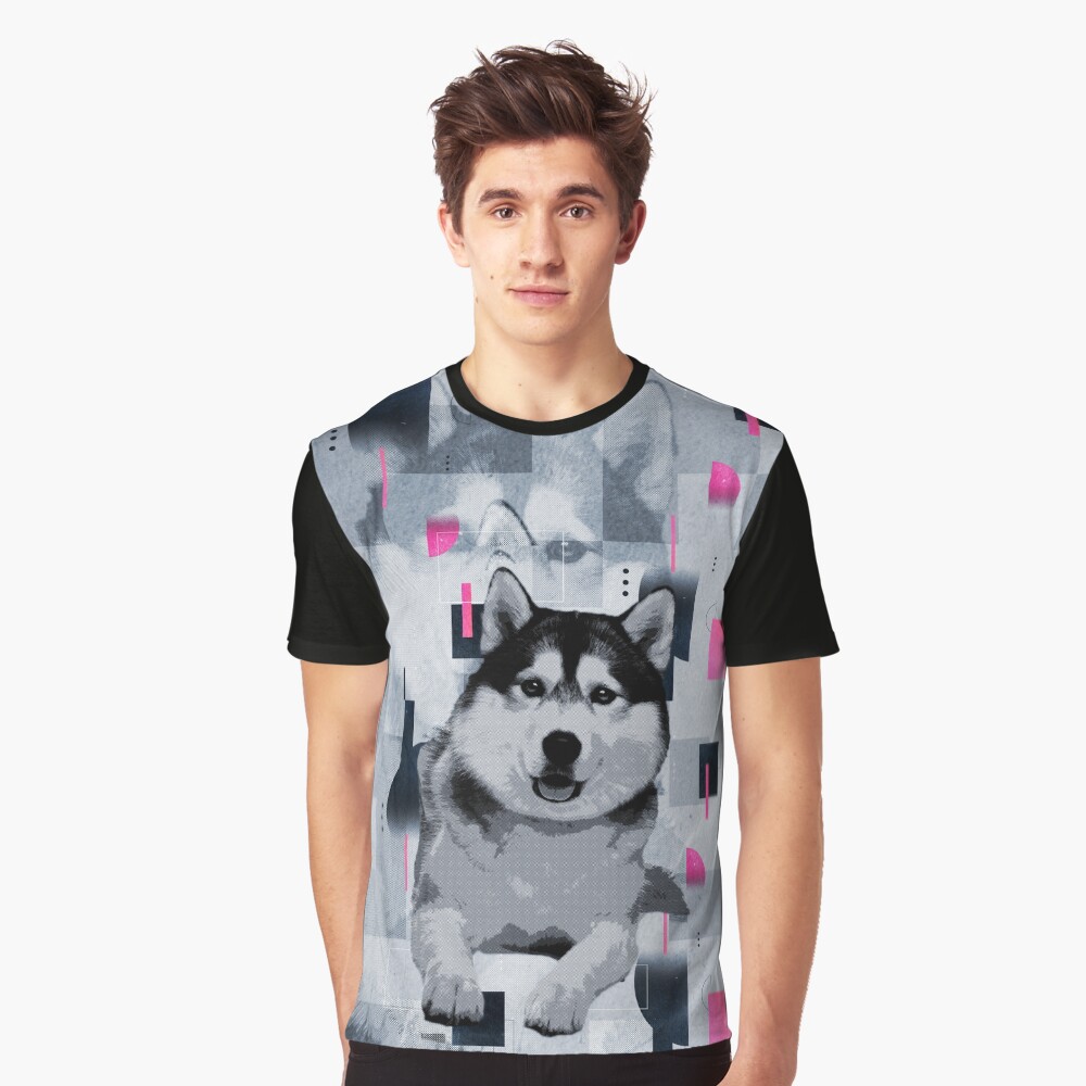 "Siberian Husky" T-shirt for Sale by k9printart | Redbubble | siberian husky graphic t-shirts ...