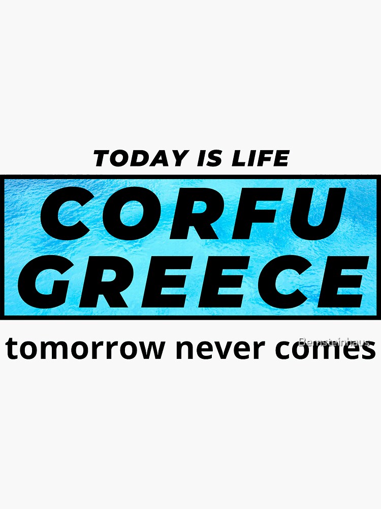 "Corfu Greek" Sticker for Sale by Bernsteinhaus | Redbubble