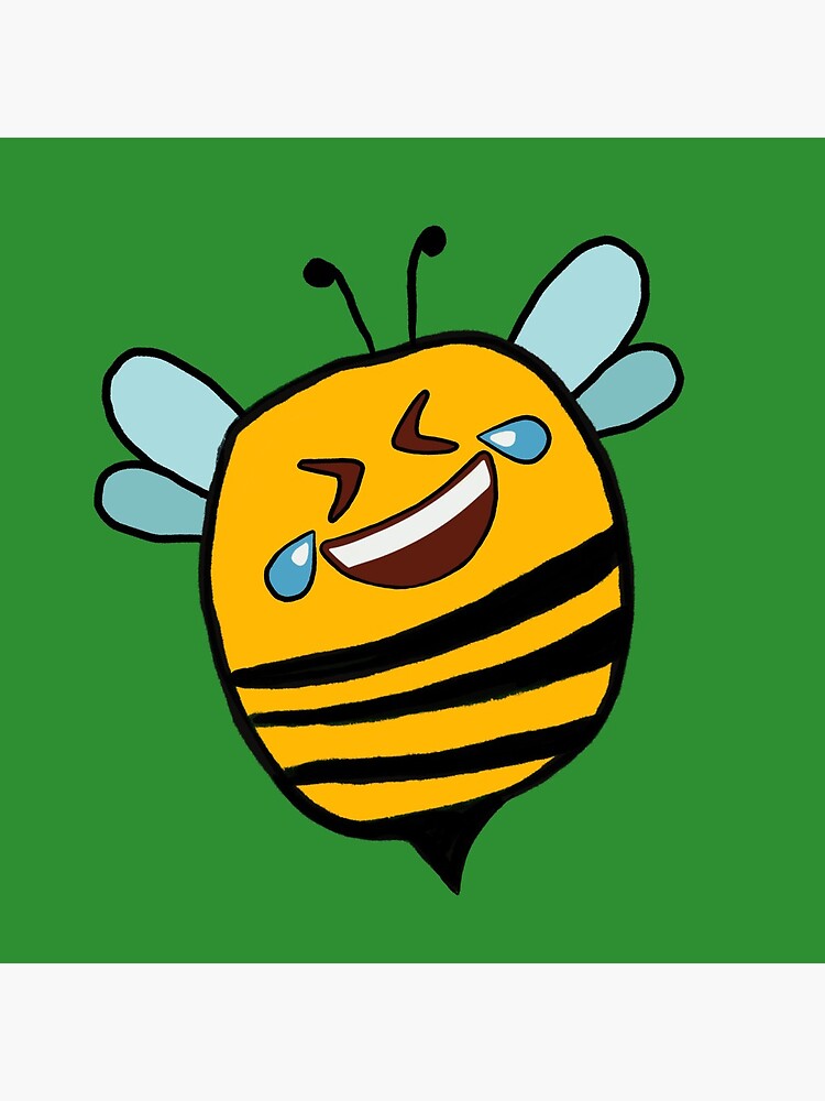 "BEEmoji LOL Laughing Tears Emoji Bee Character | Emobees" Poster by ...