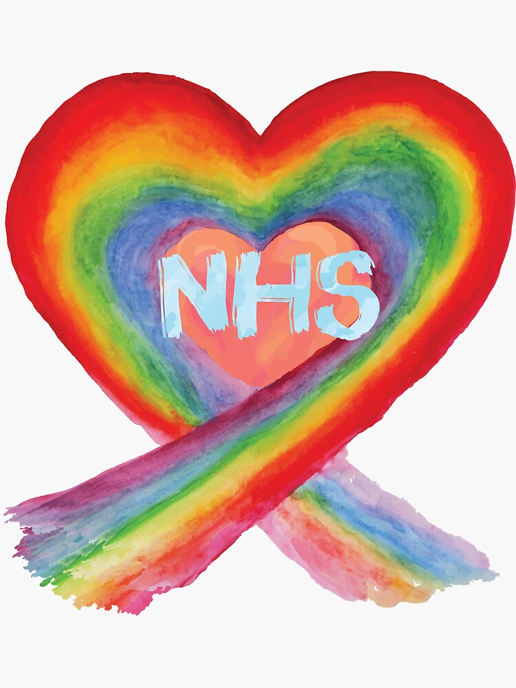 "NHS Heart" Sticker for Sale by Civil-Woke | Redbubble