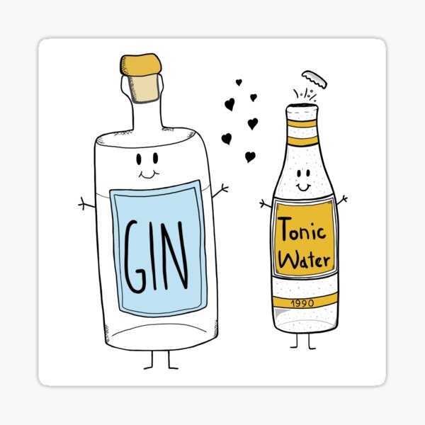"Gin & Tonic" Sticker by MissSanja | Redbubble