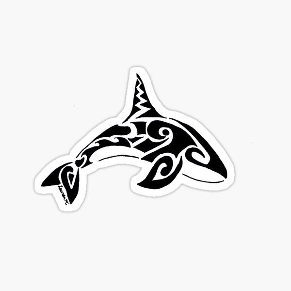 "Orca Whale Tribal Design " Sticker for Sale by KitayamaDesigns | Redbubble