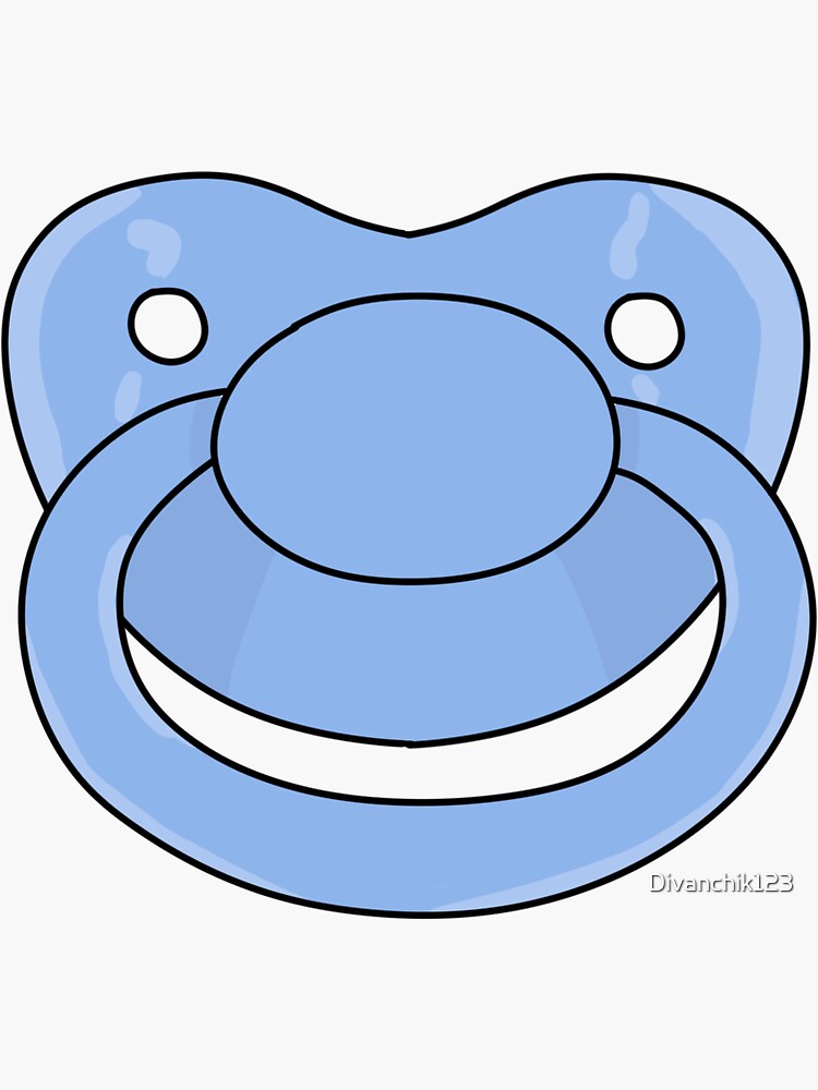 "Blue Pacifier" Sticker for Sale by Divanchik123 | Redbubble