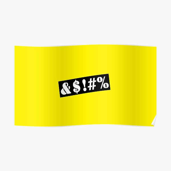 "SWEARING FACE MASK" Poster by QUATTROTURBO | Redbubble