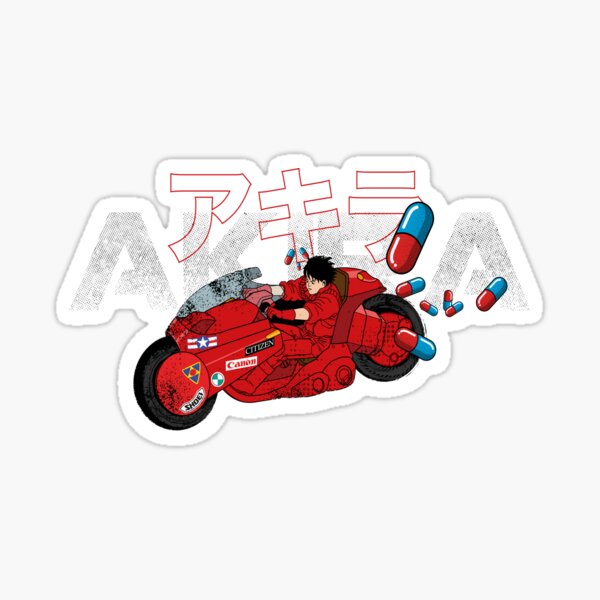 Sticker « Akira Bike & pills », par redwane | Redbubble