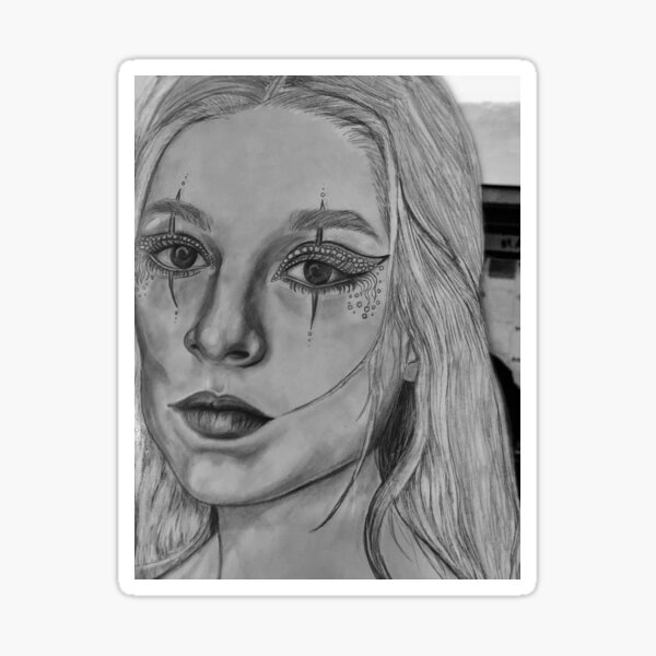 "Euphoria drawing" Sticker by amsxtae | Redbubble