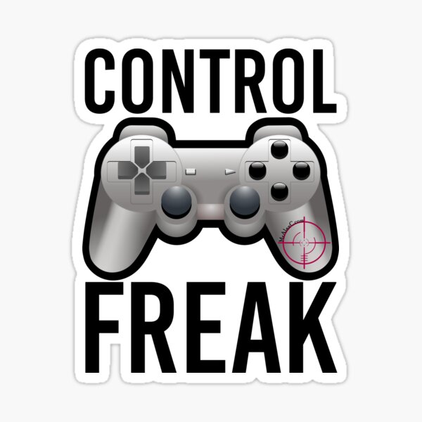 "Control Freak Pun Video Game Controller Gamers" Sticker for Sale by ...