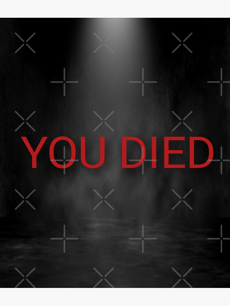 "YOU DIED" Sticker for Sale by Puglitical | Redbubble