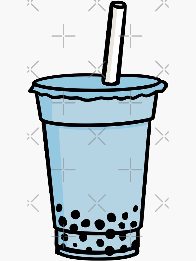 "Blue Boba" Sticker for Sale by simoneshure | Redbubble