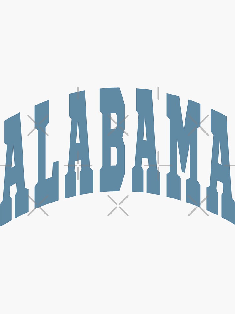 "Alabama Varsity Lettering Design" Sticker by rydland | Redbubble