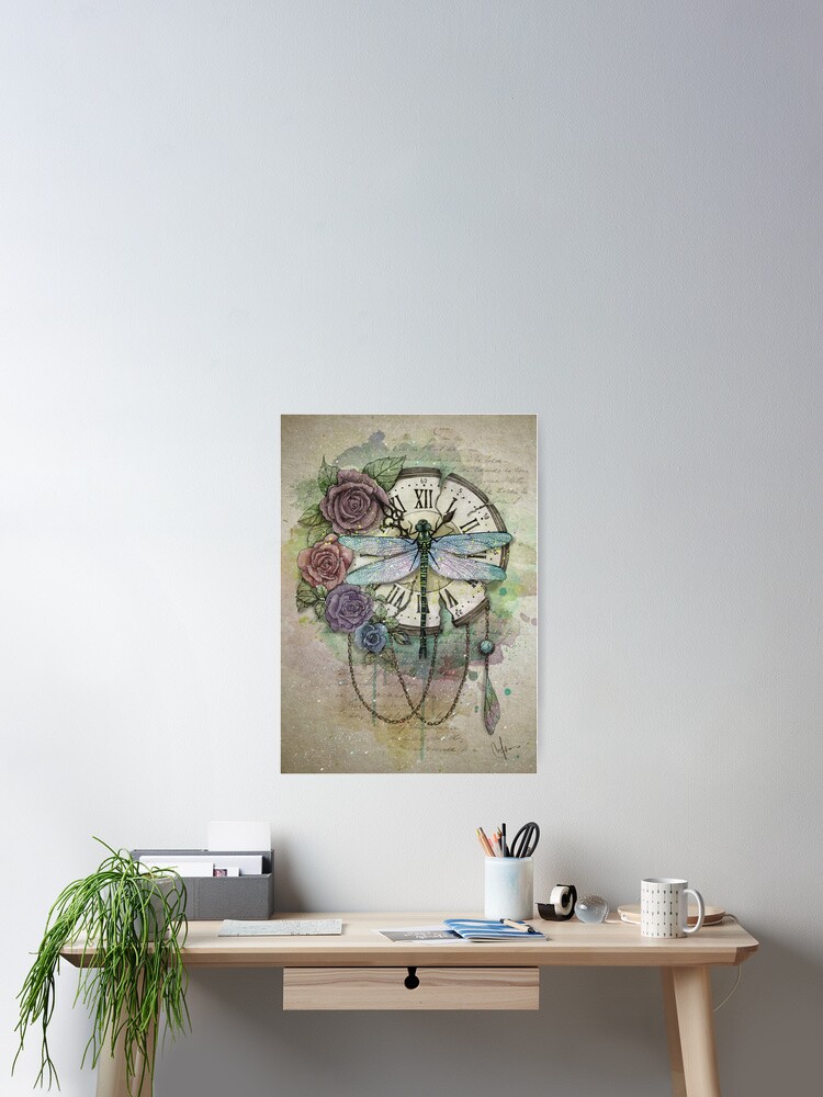 "Time Flies" Poster for Sale by marineloup-art | Redbubble