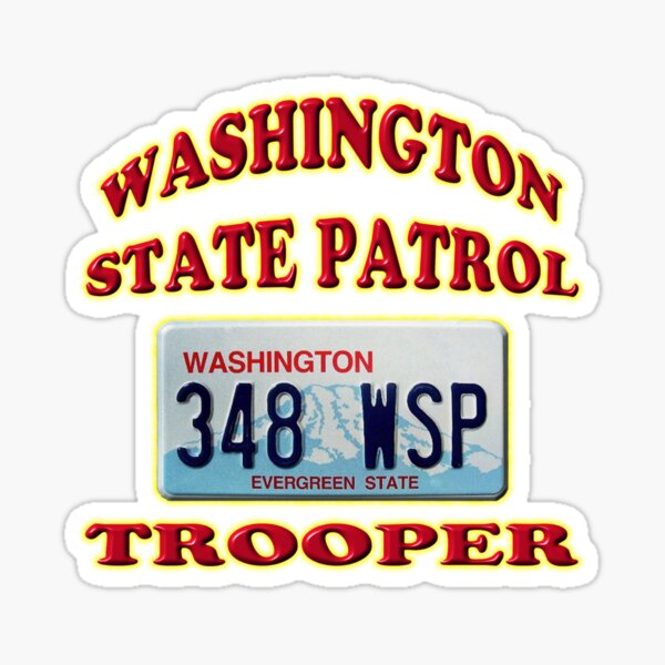 "Wasshington State Patrol" Sticker for Sale by lawrencebaird | Redbubble
